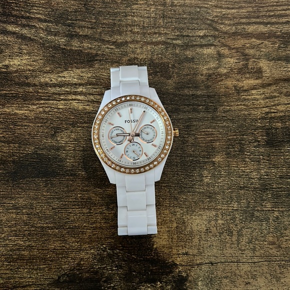 Fossil | Accessories | Fossil White And Hold Womens Watch | Poshmark